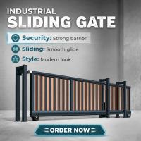 China Aluminum Auto Sliding Gate for Outdoor Main Gate Security Electric Folding Automatic Retractable Gates Apartments Hotels Malls for sale