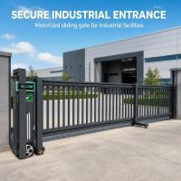 China Aluminum Auto Sliding Gate for Outdoor Main Gate Security Electric Folding Automatic Retractable Gates Apartments Hotels Malls for sale