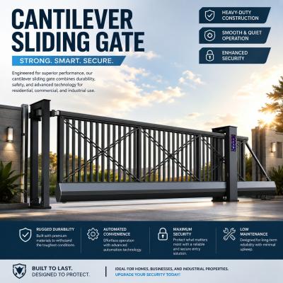 China Automatic Aluminum Gate for School Hotel Entrance 1.6m High Electric Sliding Security Door with Remote Control OEM Custom Color for sale