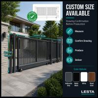 China Heavy Duty Modern Aluminum Sliding Door Design Customized Sliding Door Telescopic Gates Electric Auto Sectional Fencing Gate for sale