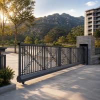 China Modern Electric Suspension Aluminum Alloy Automatic Cantilever Sliding Gate Eco-Friendly Remote Control Electric Gate for sale