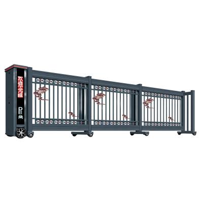 China Aluminum Sectioned Automatic Sliding Gate Heavy Duty Motorized Safety Door for Outdoor Gym Hospital Use for sale