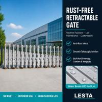 China Outdoor Aluminum 1.6m Height Electric Retractable Gate Folding Industrial Gate Automatic Electric Gates for sale