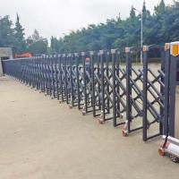 China Outdoor Industrial Aluminum Retractable Barrier Electric Automatic Entrance Gate for Courtyard & Hotel Portable Retractable Gate for sale