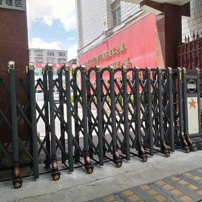 China Portable Aluminum Outdoor Aluminum Retractable Driveway Gate Manual Retractable Folding Gate Industrial Courtyard Apartment for sale