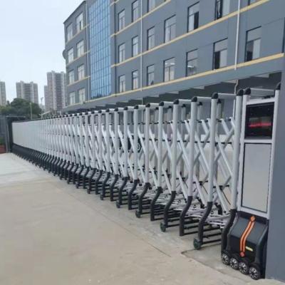 China Commercial Aluminum Alloy Auto Entrance Gate Outdoor Retractable Safety Electric Barrier Door for Apartment Automatic Opening for sale