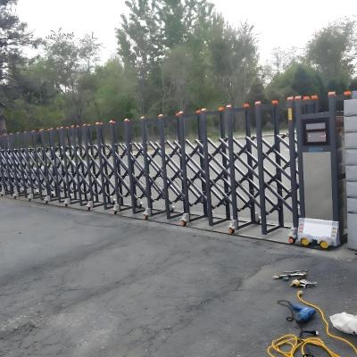 China Automatic Aluminum Electric Retractable Gate Remote Control Eco-Friendly Outdoor Safety Motor Industrial Mall Gym Hospital Villa for sale