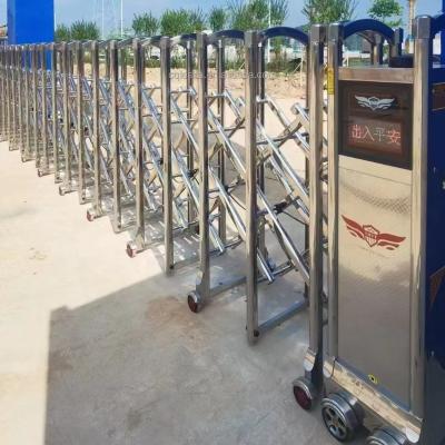 China Industrial Electric Automatic Retractable Folding Collapsible Driveway Stainless Steel Sliding Gate Expandable for sale
