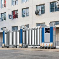 China Factory Outlet Modern Stainless Steel Retractable Automatic Electric Entry Gate Durable Eco Friendly Remote Outdoor Apartment for sale