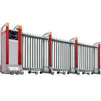 China Factory Outlet Modern Stainless Steel Retractable Automatic Electric Entry Gate Durable Eco Friendly Remote Outdoor Apartment for sale