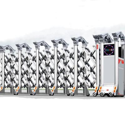 China Automatic Stainless Steel Electric Retractable Fence Gate Folding Door Safety Gate for Entry for Hotels for sale