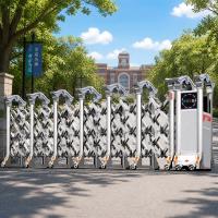 China Automatic Stainless Steel Electric Retractable Fence Gate Folding Door Safety Gate for Entry for Hotels for sale