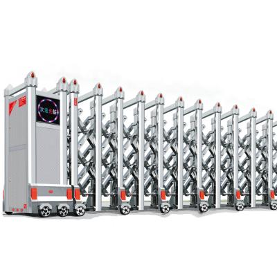 China Automatic Retractable Stainless Steel Security Folding Sliding Door for Entry & Outdoor Use for Courtyard Apartment Hotel for sale