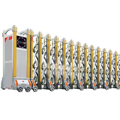 China Electric Auto-Extending Retractable Stainless Steel Security Barrier Gate with Remote Control for Outdoor Apartment Mall Gym Use for sale