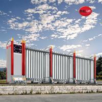 China Electric Retractable Automatic Sliding Door Stainless Steel Folding Fence Gate for Entry Gym Outdoor Courtyard-Factory Supply for sale