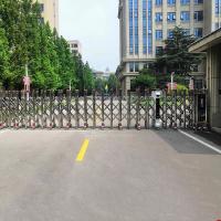 China Exterior Stainless Steel Automatic Expandable Folding Retractable Sliding Gate Remote Control for Entry Apartment Hospital for sale