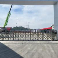China 201/304 Stainless Steel Electric Retractable Automatic Folding Door Safe Gate Intelligent Remote Control Apartments Outdoor Mall for sale