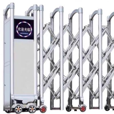 China Automatic Stainless Steel 304/316 Folding Gate for Schools Factories Entry/Mall/Hospitals Steel Security Fence & Door for sale