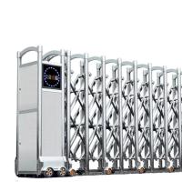 China Stainless Steel Automatic Retractable Motor Operation Factory School Enterprise Aluminum Alloy Railless Automatic Folding Door for sale