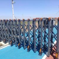 China Wholesales Factory Direct Automatic Retractable Gates Sliding Gate Aluminum Trackless Sensor Folding Barrier Gate for sale
