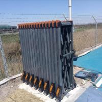 China Wholesales Factory Direct Automatic Retractable Gates Sliding Gate Aluminum Trackless Sensor Folding Barrier Gate for sale