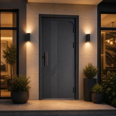 China Modern Steel Security Doors Exterior Swing Doors Stainless Steel Gate Door Design Outdoor Anti-Theft for sale