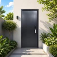 China High-end Custom Villa Door Minimalist Strip Handle Color-matching Security Door with Well sealed Outdoor Feature for sale