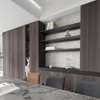 China High End Modern Modular Shaker Door Wood Customizable Durable Eco-Friendly Black Living Room Storage Cabinet Home Furniture for sale