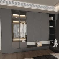 China Modern Melamine Wooden Wardrobe Closets Wardrobe Bedroom Furniture Simple Storage Cabinet for Home Made in China for sale