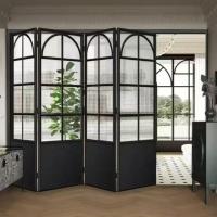 China Customized Modern French Style Tempered Glass Aluminum Folding Door Waterproof Exterior Entry Bifold Door for Courtyard Villa for sale