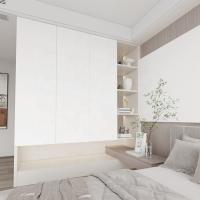 China Luxury Modern Solid Wood Custom Bedroom Wardrobe with Wall Mount Installation and Custom Color Options for sale