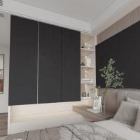 China Luxury Modern Solid Wood Custom Bedroom Wardrobe with Wall Mount Installation and Custom Color Options for sale