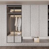 China Modern Luxury Wooden Modular Custom Design Bedroom Wardrobes for Apartment and Hotel Use with Wall Mount Installation for sale