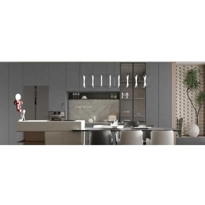 China European Style Modern Custom Kitchen Cabinets Acrylic Laminated Ready-to-Assemble Modular Wall Cabinets Space-Saving Faucet for sale