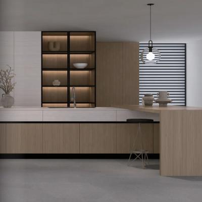 China High End Minimalist Solid Wood Modern Custom Modular Kitchen Cabinet Faucet Hinge Drawer Slide Sink Ready Assembled Storage for for sale