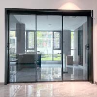 China Modern Aluminum Alloy Trackway Sliding Door Multi-panel Waterproof Tempered Glass Office Building Kitchen Bathroom for sale
