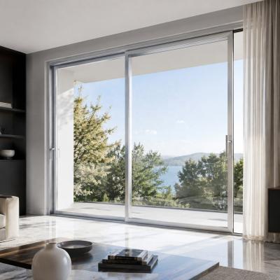 China Modern Chinese Multi-Scene Use Aluminum Frame Glass Sliding Door for Kitchen Hotel Villa-Customized Double Tempered Glass Panels for sale