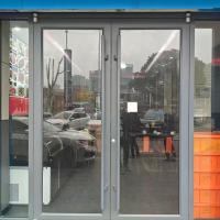 China Custom Commercial KFC Type Shop Front Door Modern Design Outdoor Entrance Door Waterproof Anti-theft Aluminum Hotels Hospitals for sale