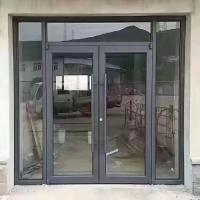 China Custom Commercial KFC Type Shop Front Door Modern Design Outdoor Entrance Door Waterproof Anti-theft Aluminum Hotels Hospitals for sale