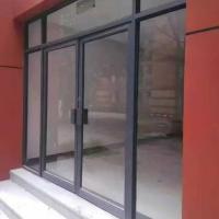China Office Building Hospital & Mall Exterior KFC Style Aluminum Glass Commercial Double Swing Manual Door for sale
