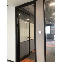 China Modern Aluminum Glass Front Doors Office Aluminum Frame Swing Door Tempered Glass Waterproof Side Opening Hotel Hospital Use for sale