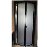China Frameless Aluminum Tempered Glass Indoor/Outdoor Exterior Foldable Door Minimalist Restaurant Partition Customized Bi-fold for sale