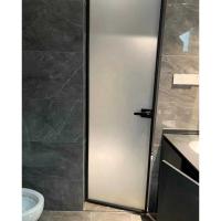 China Modern French Design Aluminum Glass Waterproof Swing Pocket Doors Interior Kitchen Bedroom Bathroom Use Customized Color Space for sale