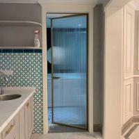 China Modern French Design Aluminum Glass Waterproof Swing Pocket Doors Interior Kitchen Bedroom Bathroom Use Customized Color Space for sale