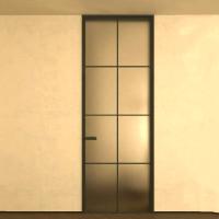 China French Retro Antique Aluminum Alloy Frame Waterproof Frosted Glass Bedroom Door for Hotels Apartments Single Swing Bathroom Use for sale