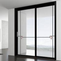 China Factory Supply Modern Aluminum Glass Doors with Mesh Panel for Bedroom House Hotel Villa Courtyard Patio Sliding Door for sale