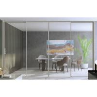 China Multi Panel Aluminum Frame Modern Sliding Door for Bedroom Kitchen Dining Room Bathroom Villa Apartment Hotel-Custom Glass for sale