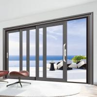 China Multi Panel Aluminum Alloy Sliding Door High Performance Exterior Tempered Glass Modern Bedroom Garden Patio Restaurant Hotel for sale