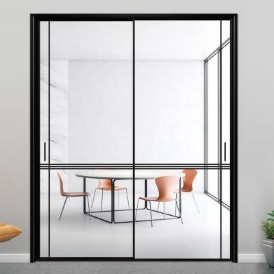 China Modern Aluminum Frame Waterproof Sliding Glass Door for Apartment Kitchen Villa Bedroom Balcony Terrace Durable for sale