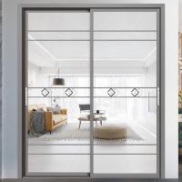China Modern Aluminum Frame Waterproof Sliding Glass Door for Apartment Kitchen Villa Bedroom Balcony Terrace Durable for sale